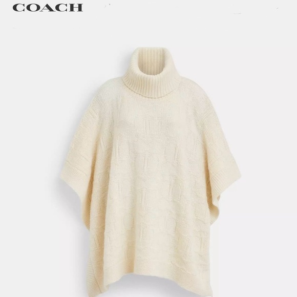 Coach | Sweaters | Coach Signature Knit Poncho | Poshmark